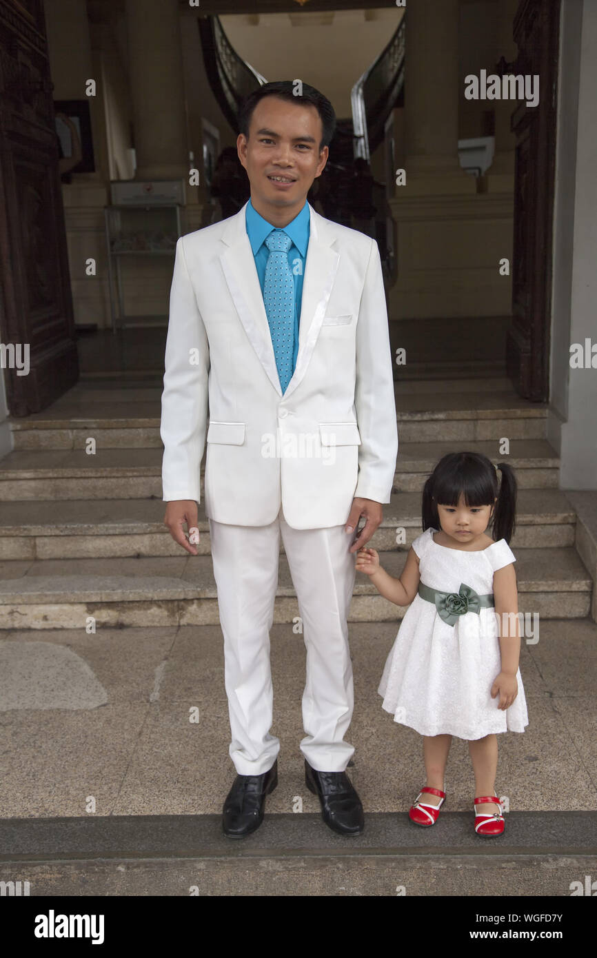 Father and daughter in festive dress Stock Photo - Alamy