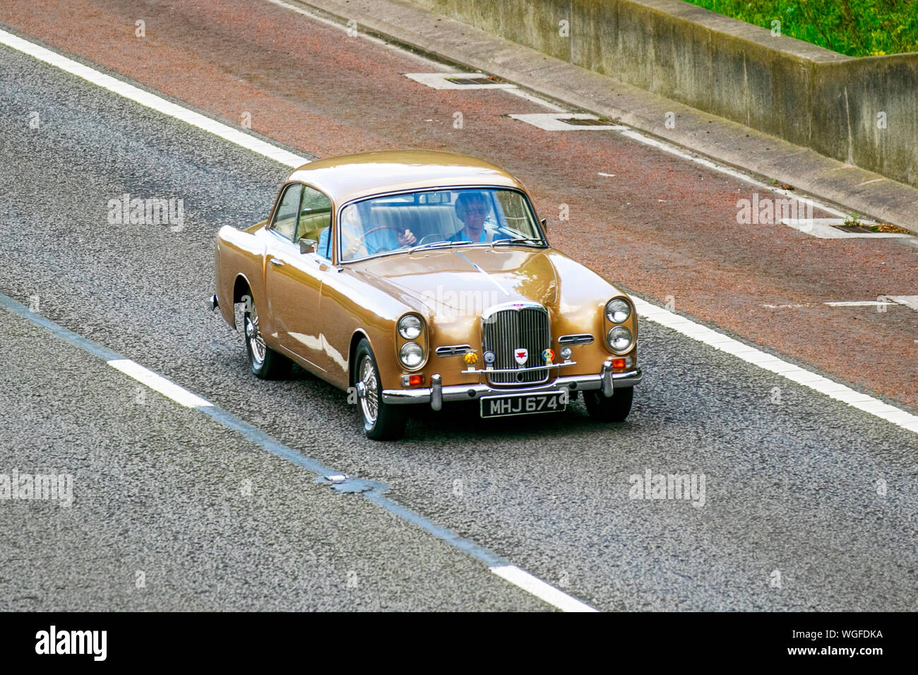 1963 60s beige Alvis 2993cc saloon at the Charity vintage car rally ...