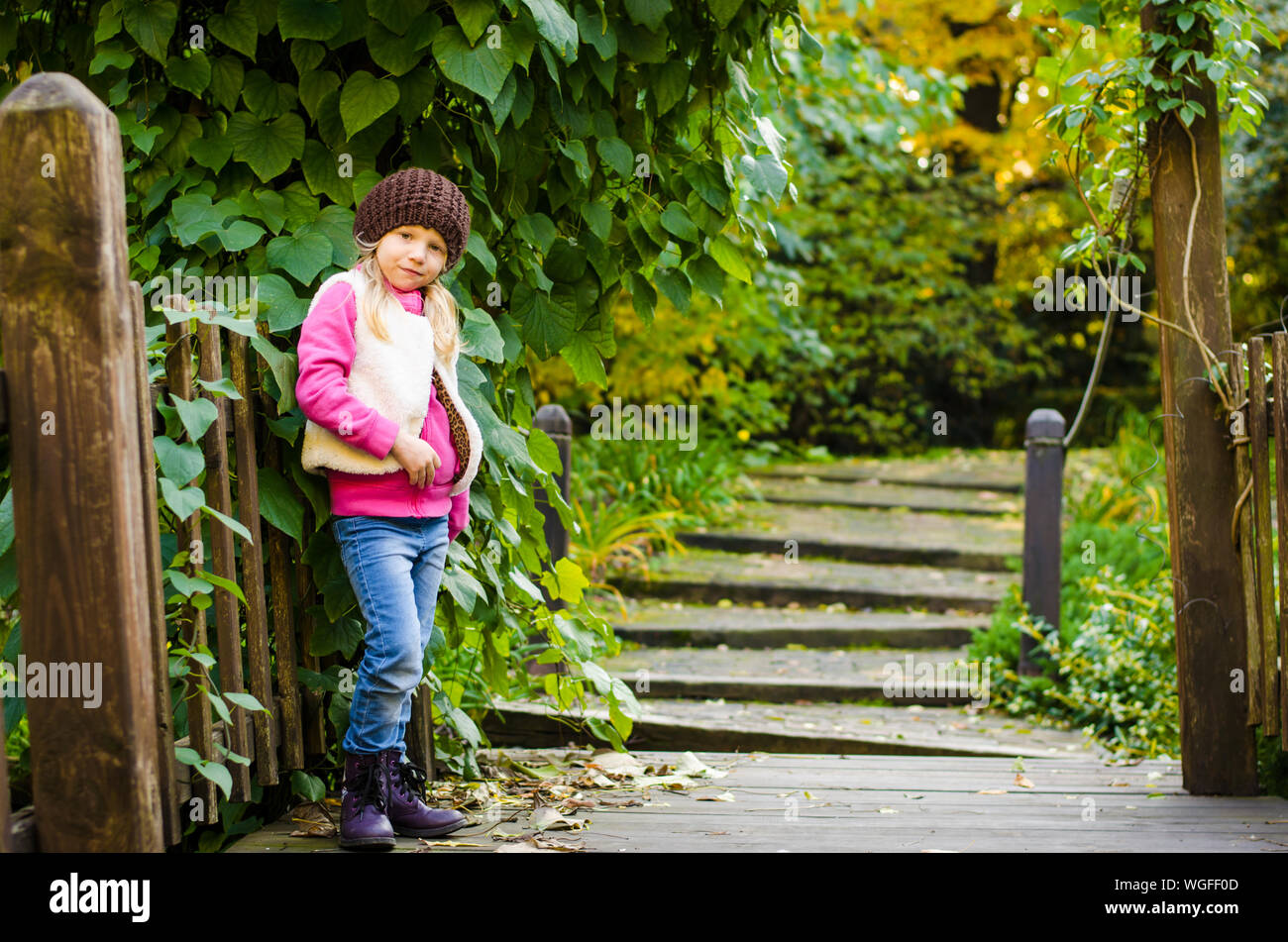 cute girl relaxing in green nature Stock Photo - Alamy