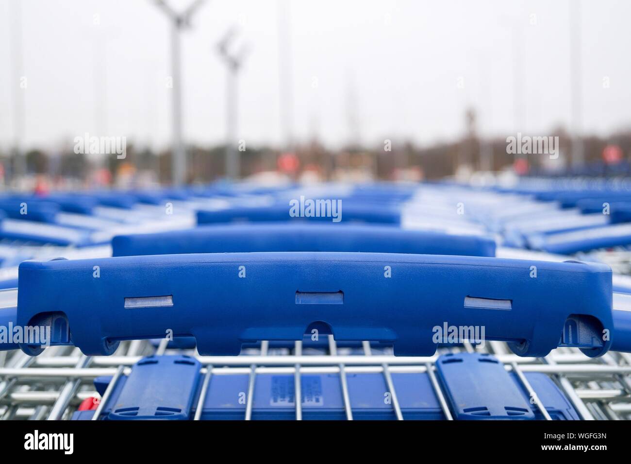 Blue trolleys hi-res stock photography and images - Alamy