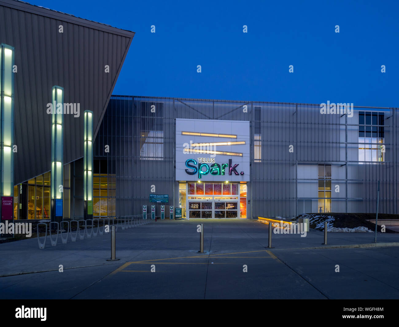 Calgary, Alberta - October 7, 2018: The exterior of the Telus Spark in ...