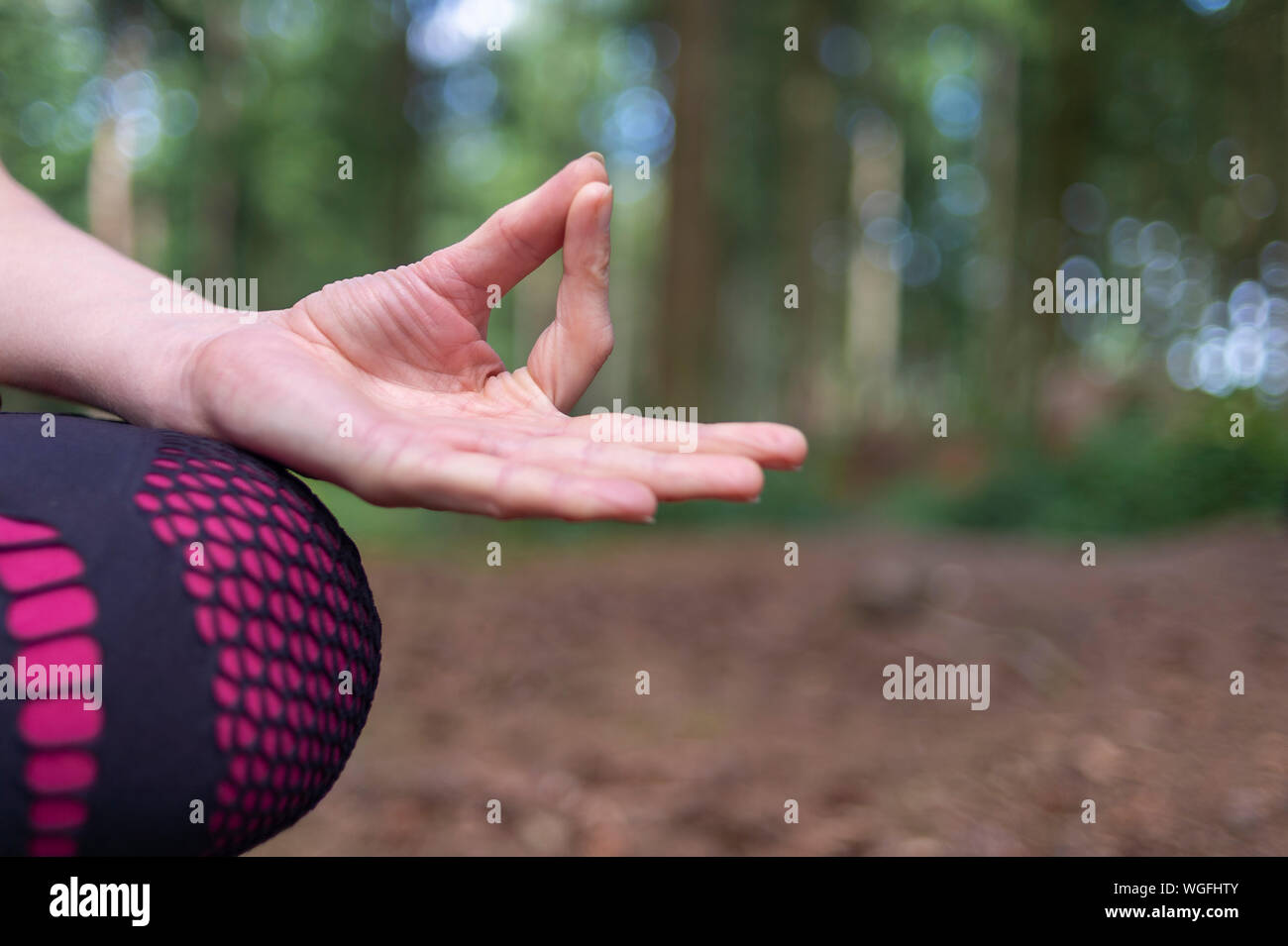 Yoga lotus hands up hi-res stock photography and images - Alamy