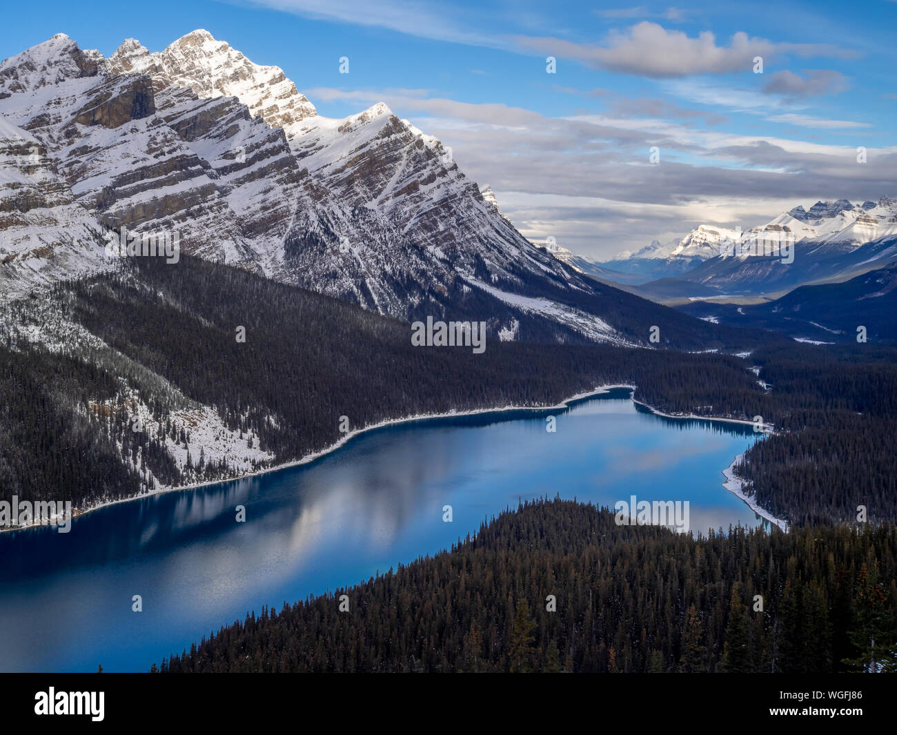 Peyto Lake in Winter Canadian Rockies Alberta Canada Stock Photo - Alamy