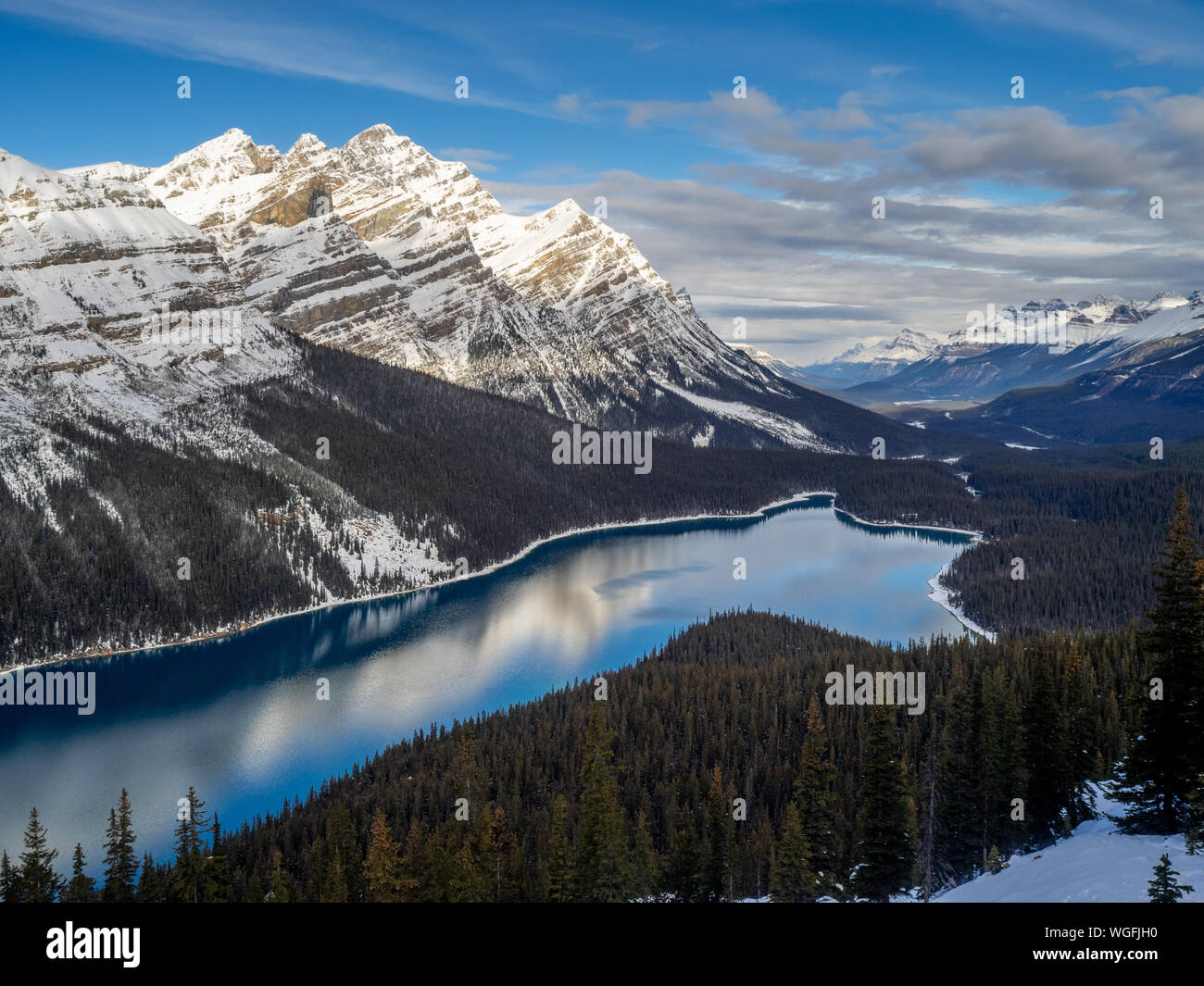 Peyto Lake in Winter Canadian Rockies Alberta Canada Stock Photo - Alamy