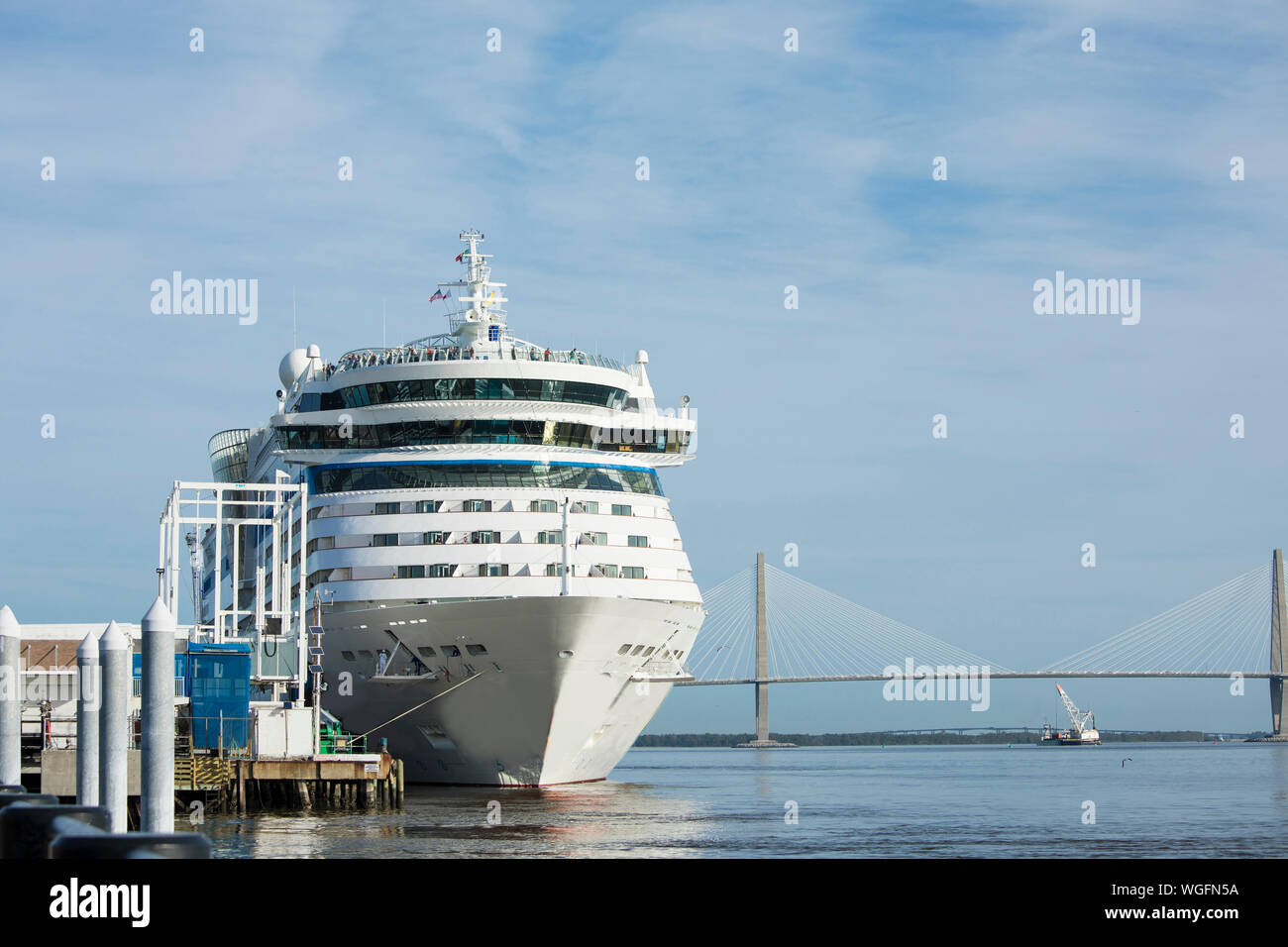 Cruise ship in port in Charleston, South Carolin Stock Photo - Alamy