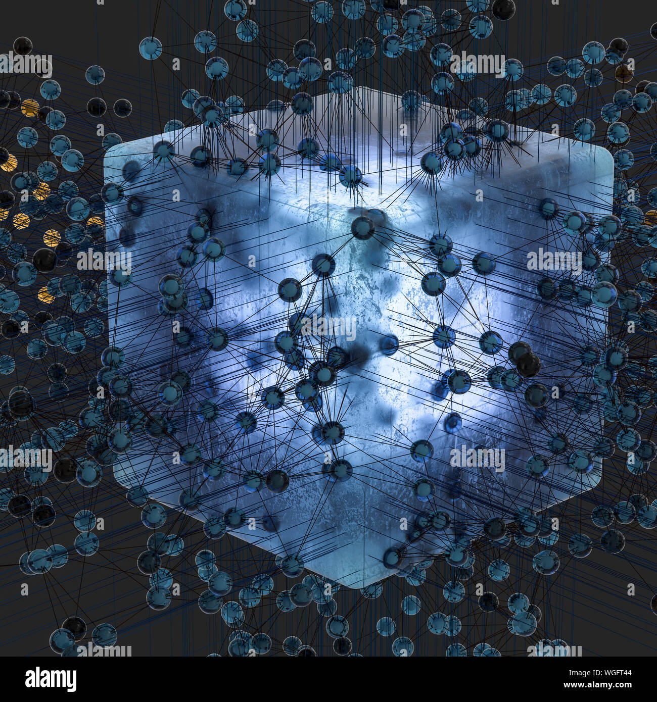Transparent cube technical connection hi-res stock photography and ...