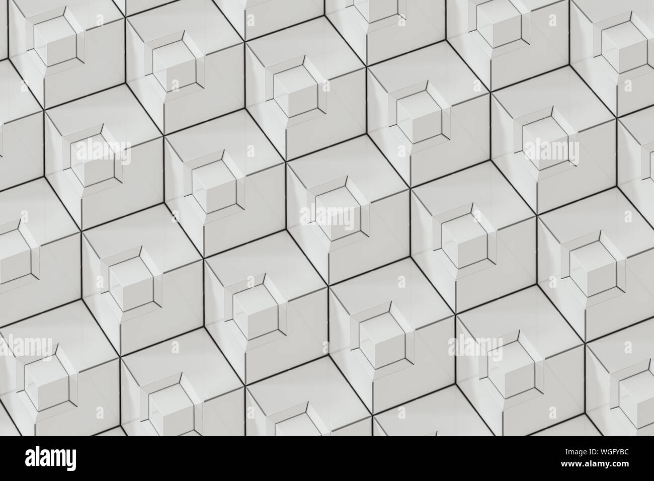 The wall with duplicate squares stacked, 3d rendering. Computer digital ...