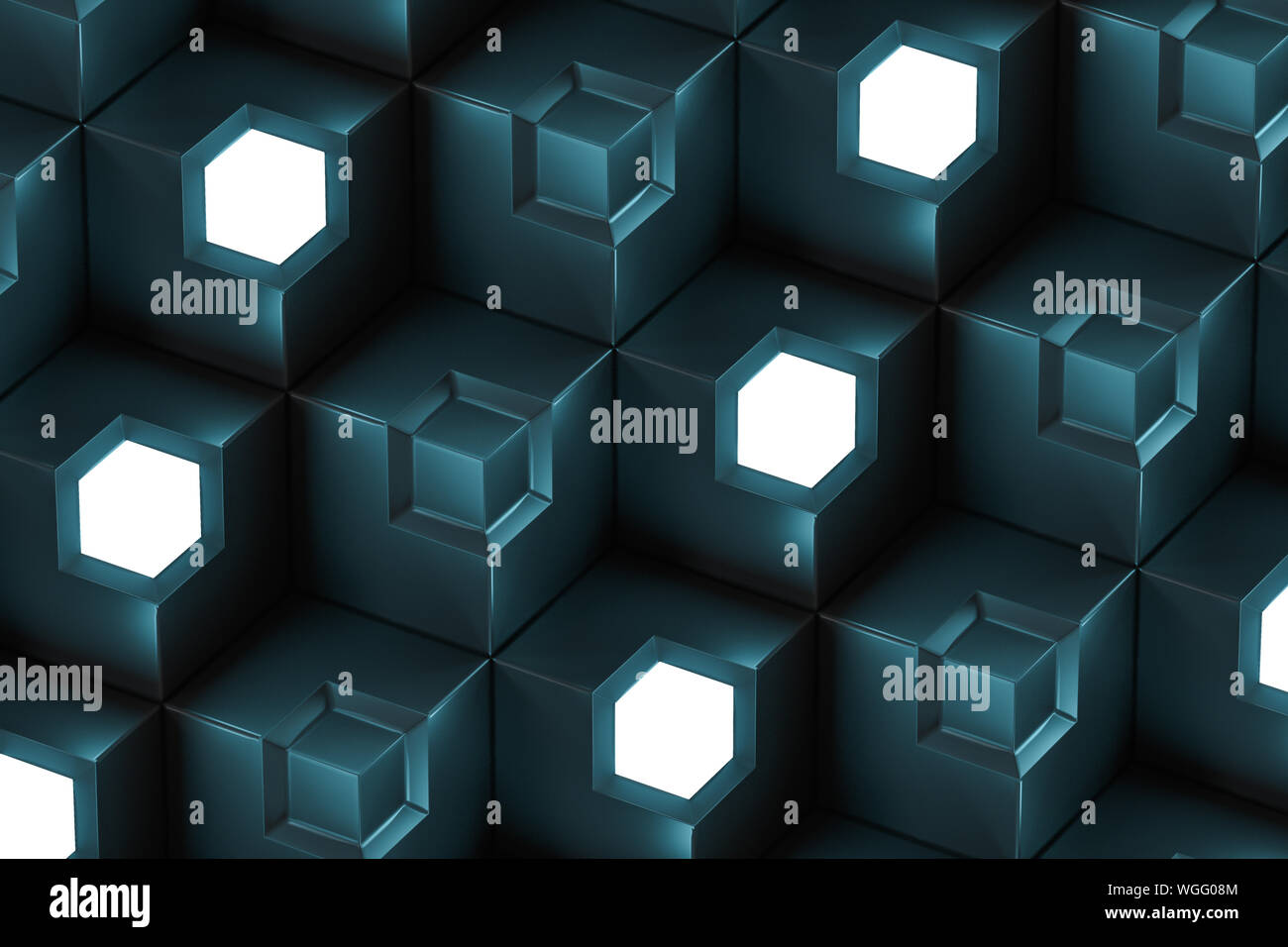 The wall with duplicate squares stacked, 3d rendering. Computer digital ...