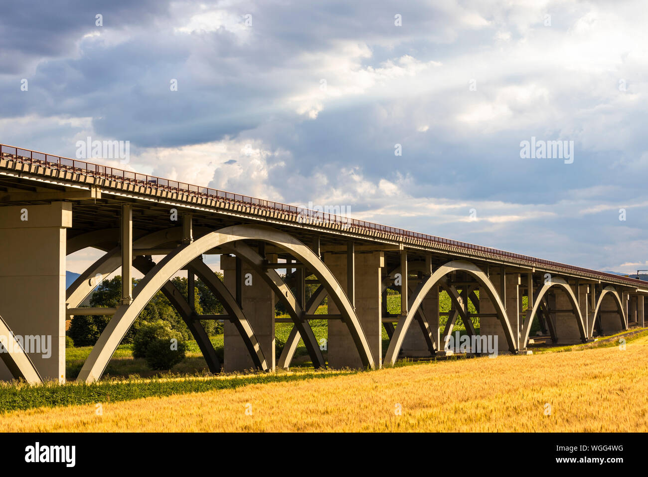 motorway bridge, Spis region, motorway Zilina - Kosice, Slovakia Stock ...