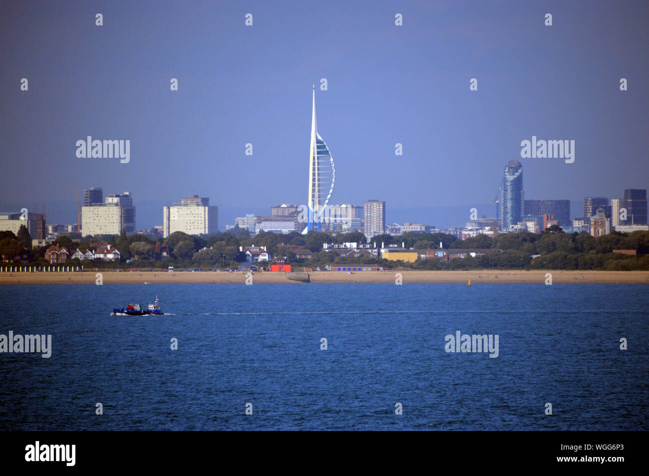 Emirates Spinnaker Tower from a Cruise Ship in the Solent, Portsmouth ...