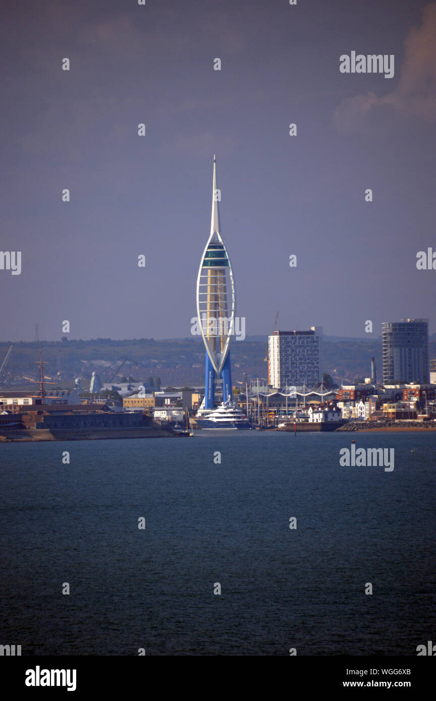 Emirates Spinnaker Tower from a Cruise Ship in the Solent, Portsmouth ...