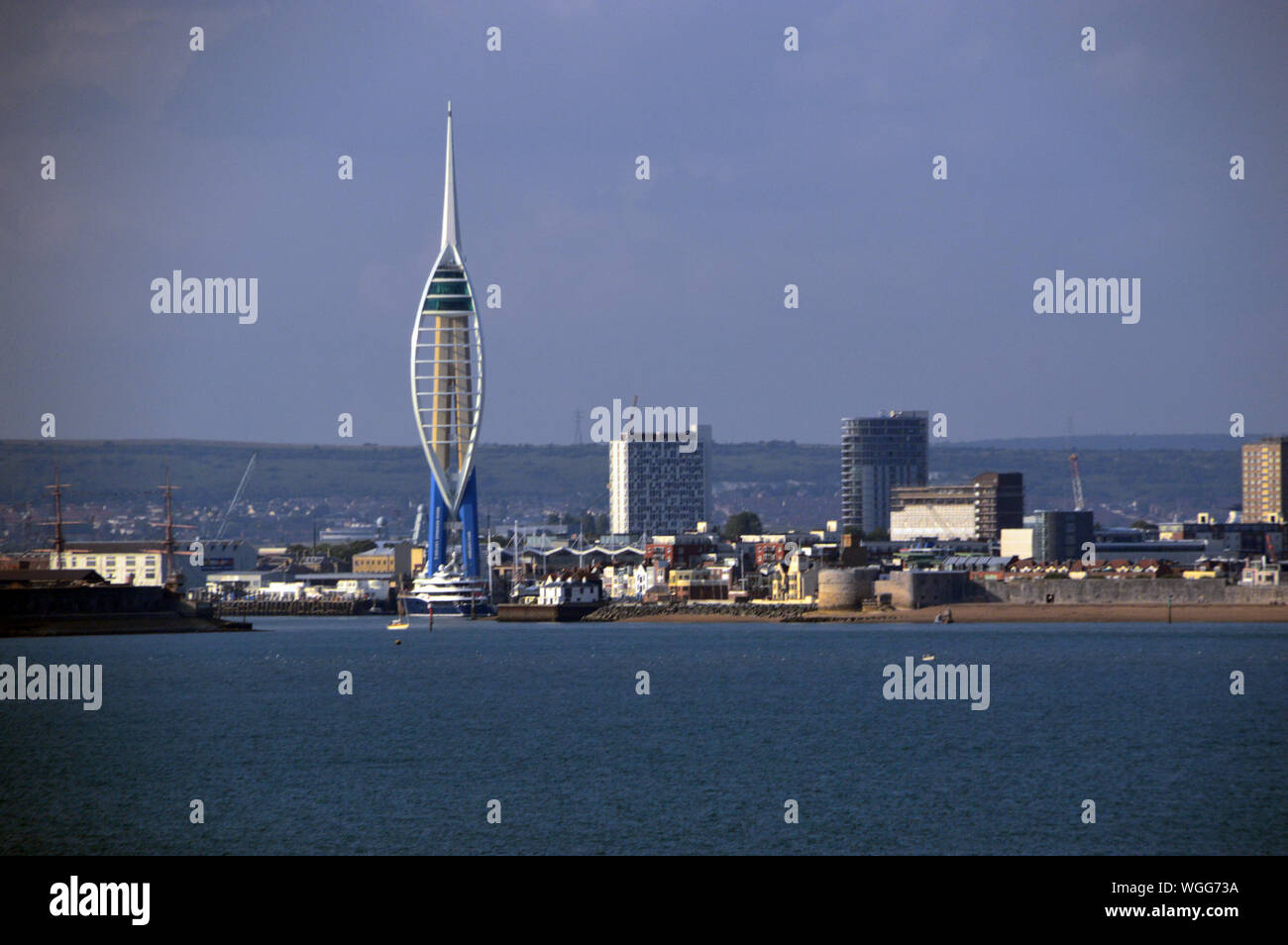 Emirates Spinnaker Tower from a Cruise Ship in the Solent, Portsmouth ...
