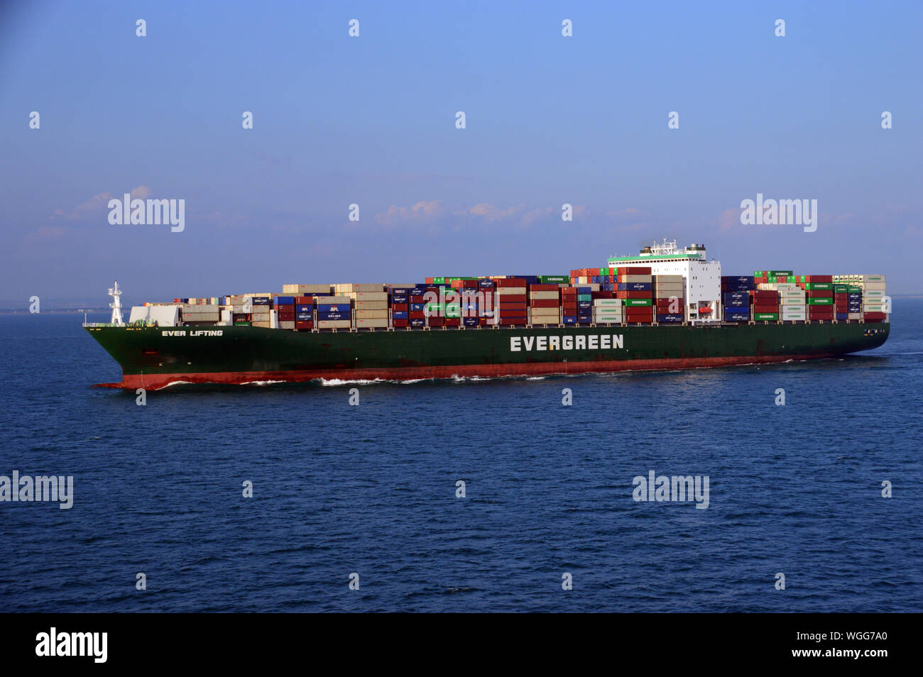 The 'Ever Lifting' Container Ship owned by Evergreen in the Solent ...
