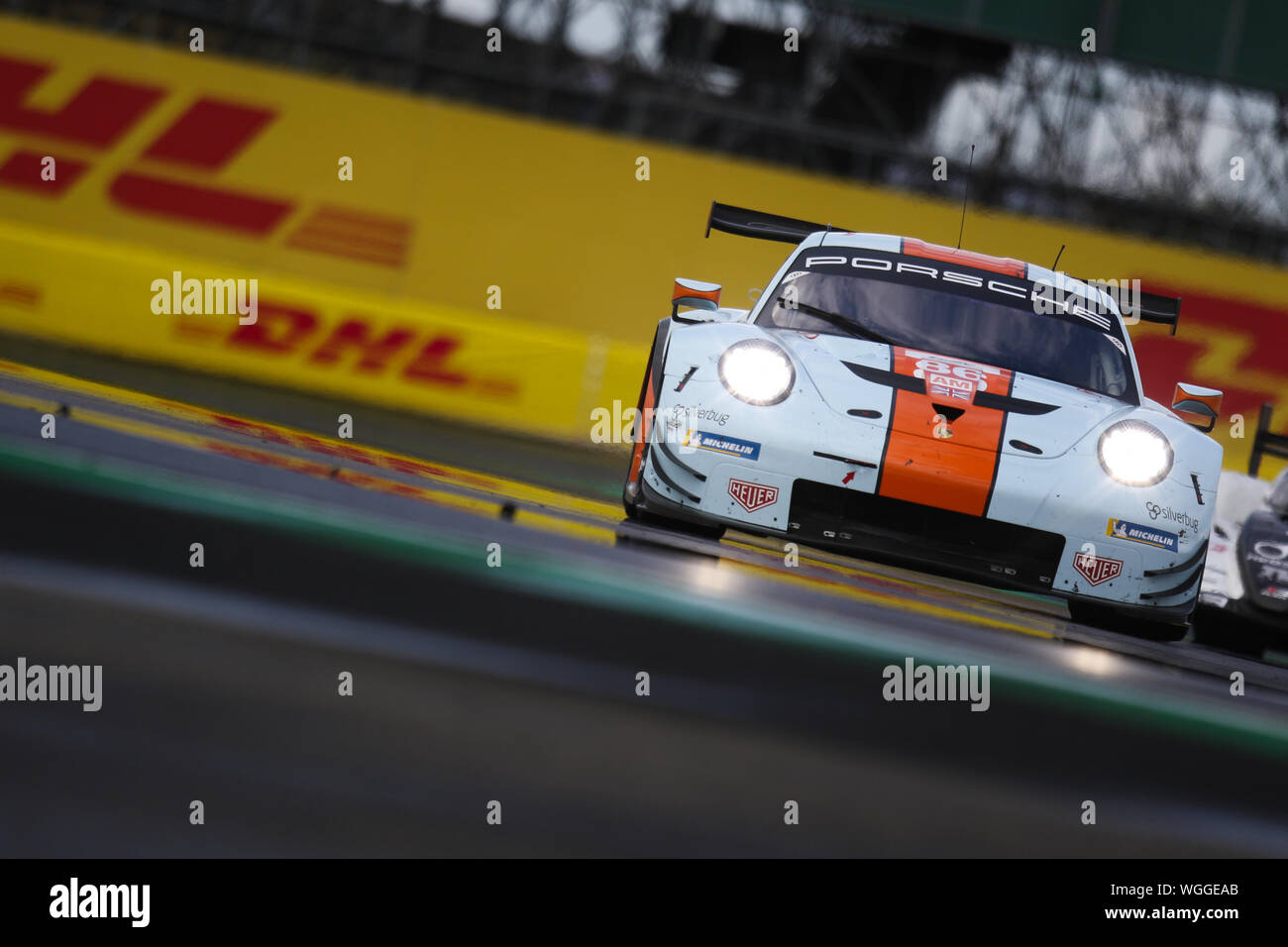 Silverstone, UK. 01st Sep, 2019. GULF RACING Porsche 911 RSR driven by ...