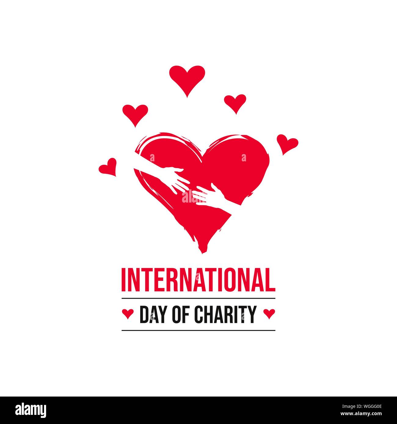 International donations on the international day of charity vector ...