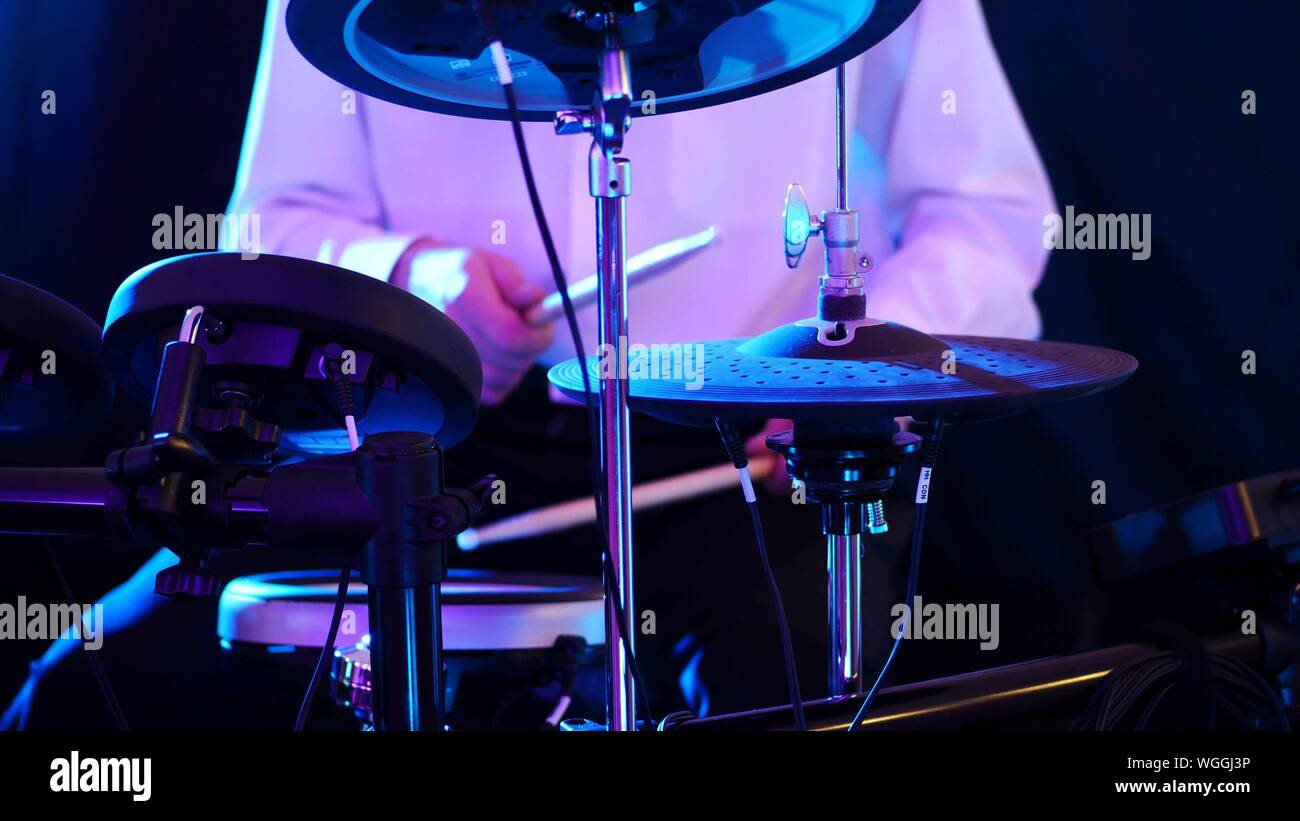 Person playing drums hi-res stock photography and images - Alamy
