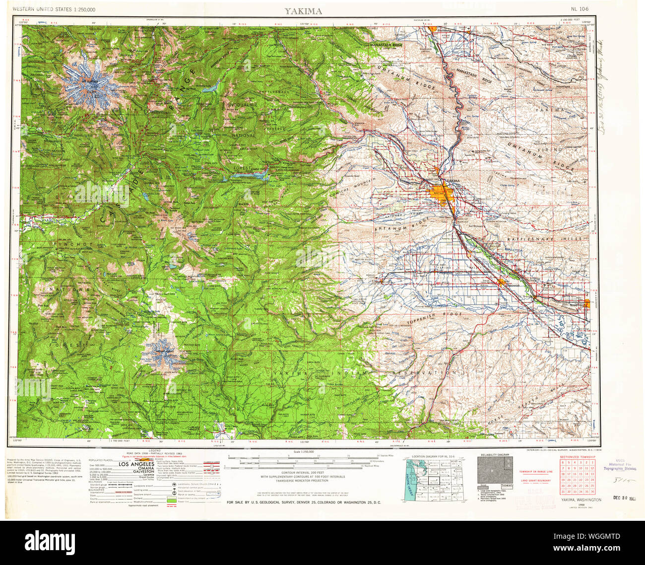 Yakima map hi-res stock photography and images - Alamy