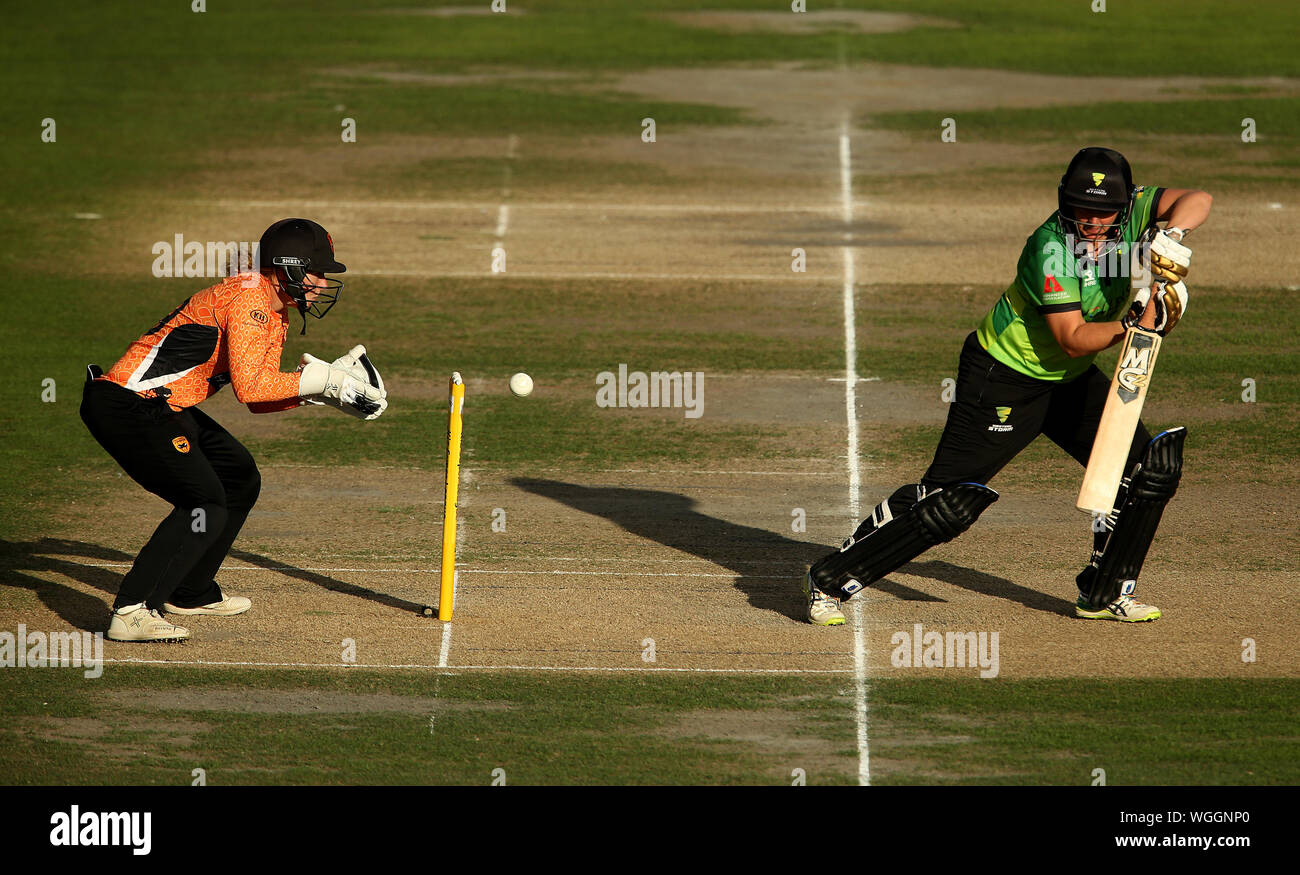 Western Storm's Rachel Priest is stump by Southern Vipers' Carla Rudd ...