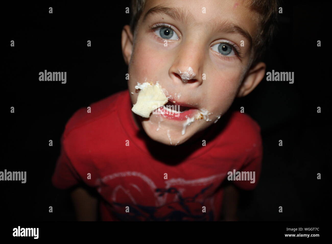 Messy food face hi-res stock photography and images - Alamy