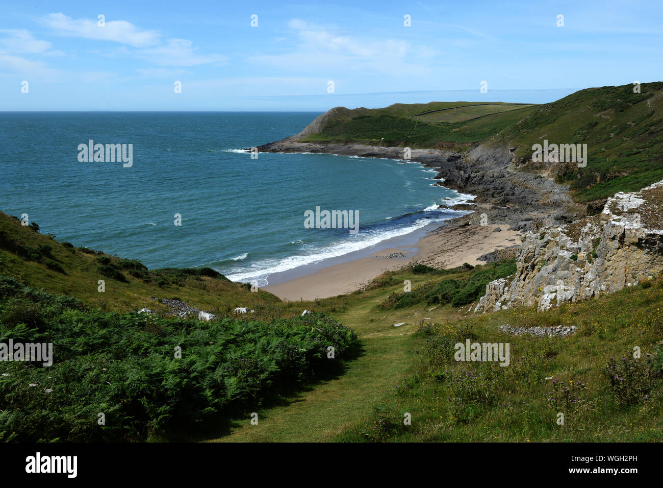 Gower wales aerial hi-res stock photography and images - Alamy