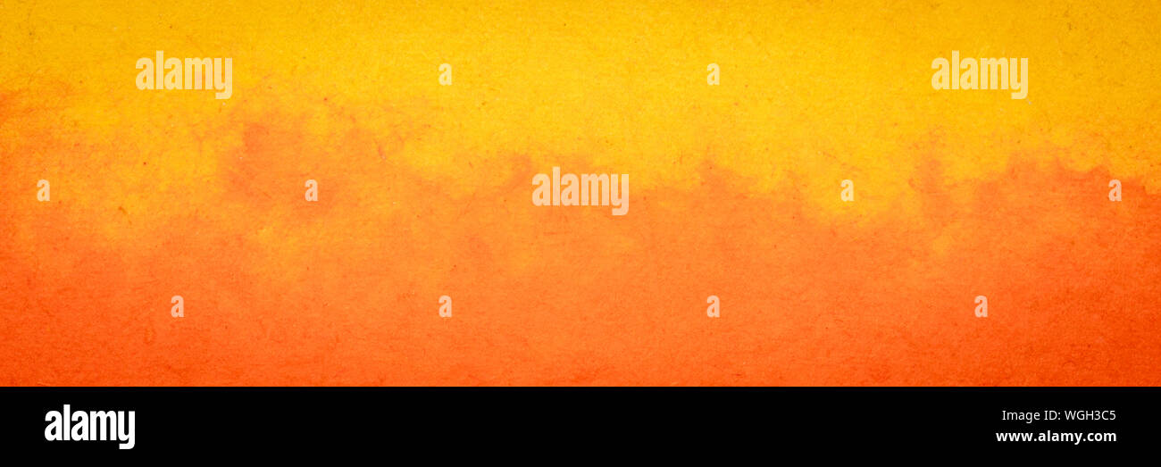 old orange and yellow background paper texture, panoramic format Stock ...