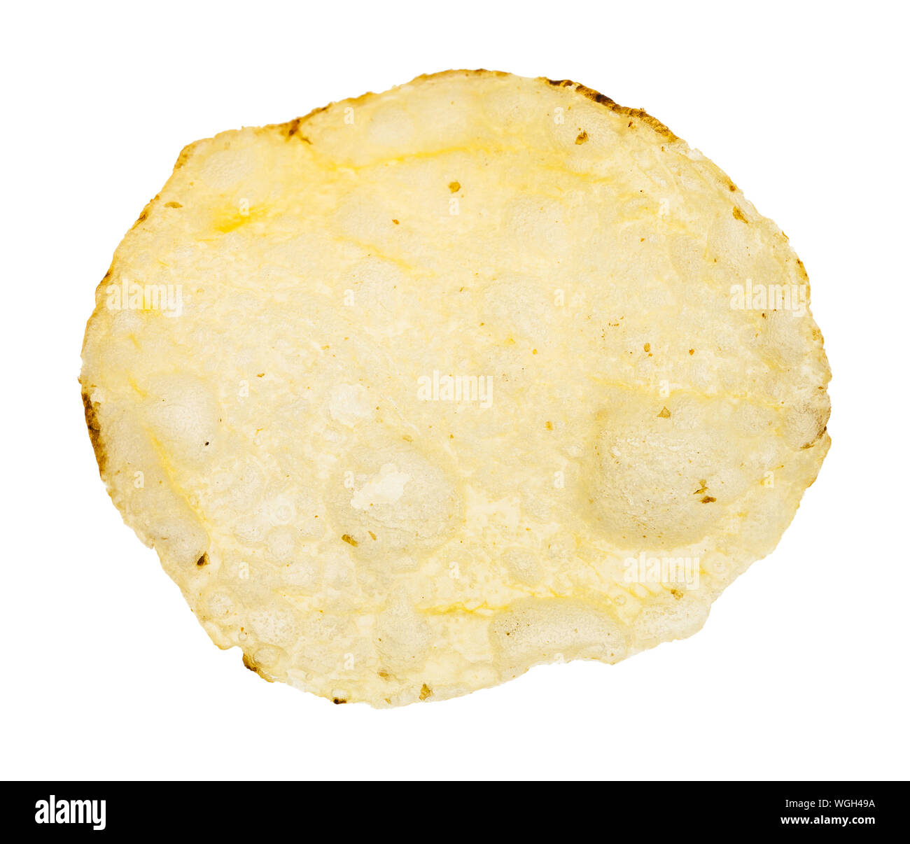 chip from unpeeled potato isolated on white background Stock Photo - Alamy