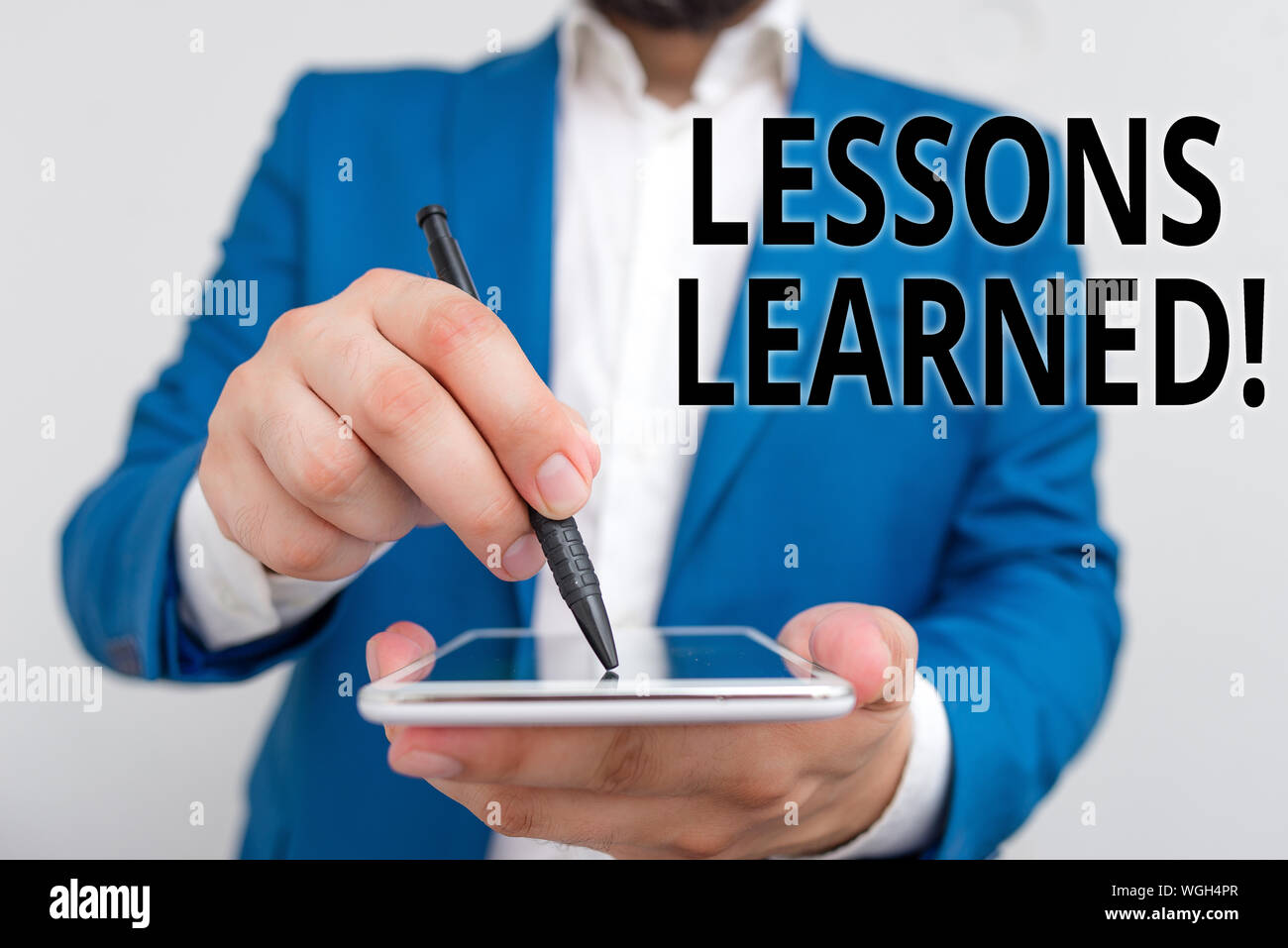 Conceptual hand writing showing Lessons Learned. Concept meaning ...