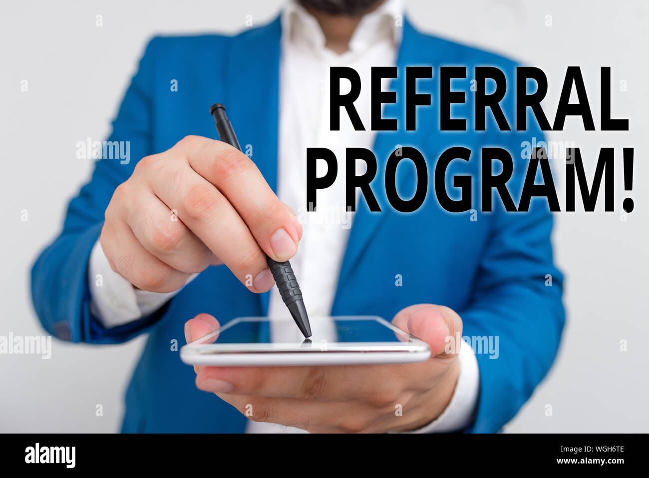 Conceptual hand writing showing Referral Program. Concept meaning ...