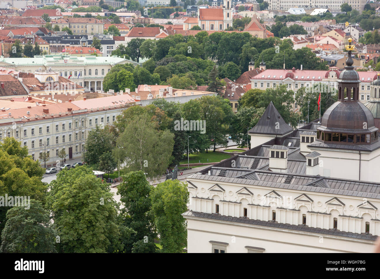 Vilnius landscape from above in summer, Vilnius, Lithuania, Europe ...