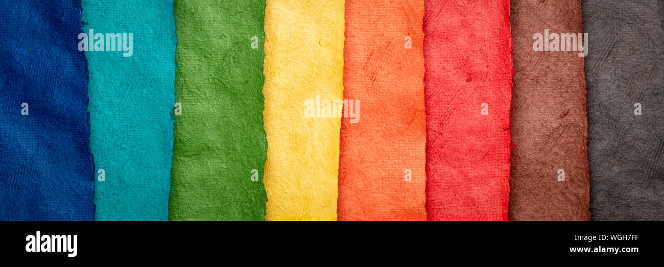 collection of colorful handmade Huun Mayan paper sheets created by ...