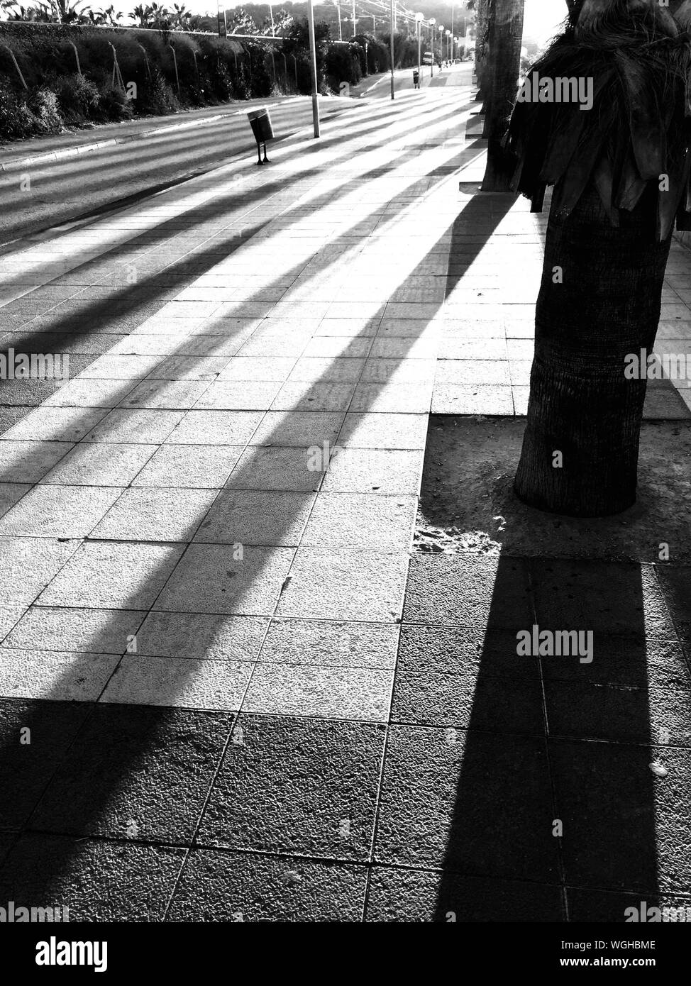 Empty city sidewalk Black and White Stock Photos & Images - Alamy