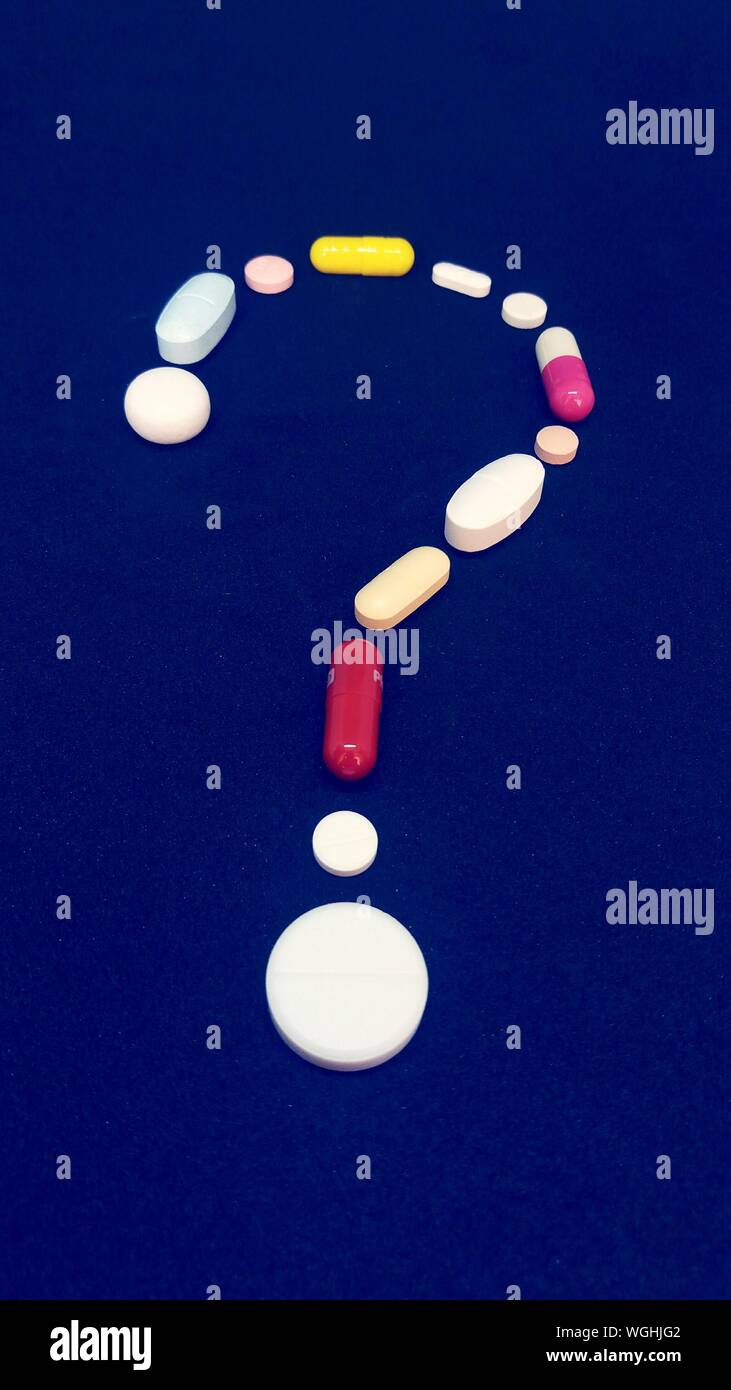 Pill Question Mark High Resolution Stock Photography and Images - Alamy