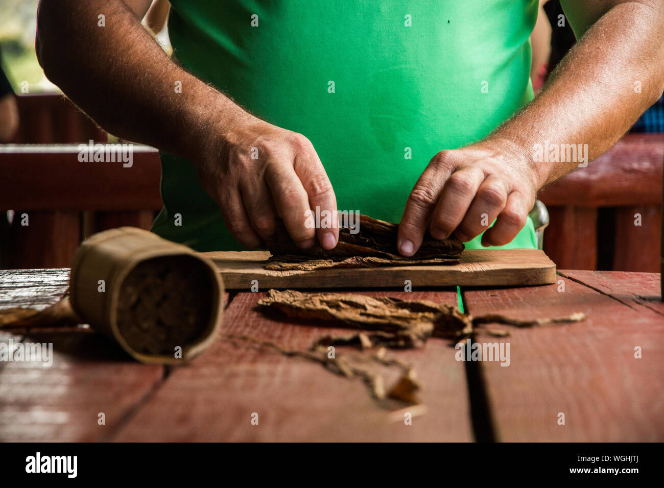 Cigar making table hi-res stock photography and images - Alamy
