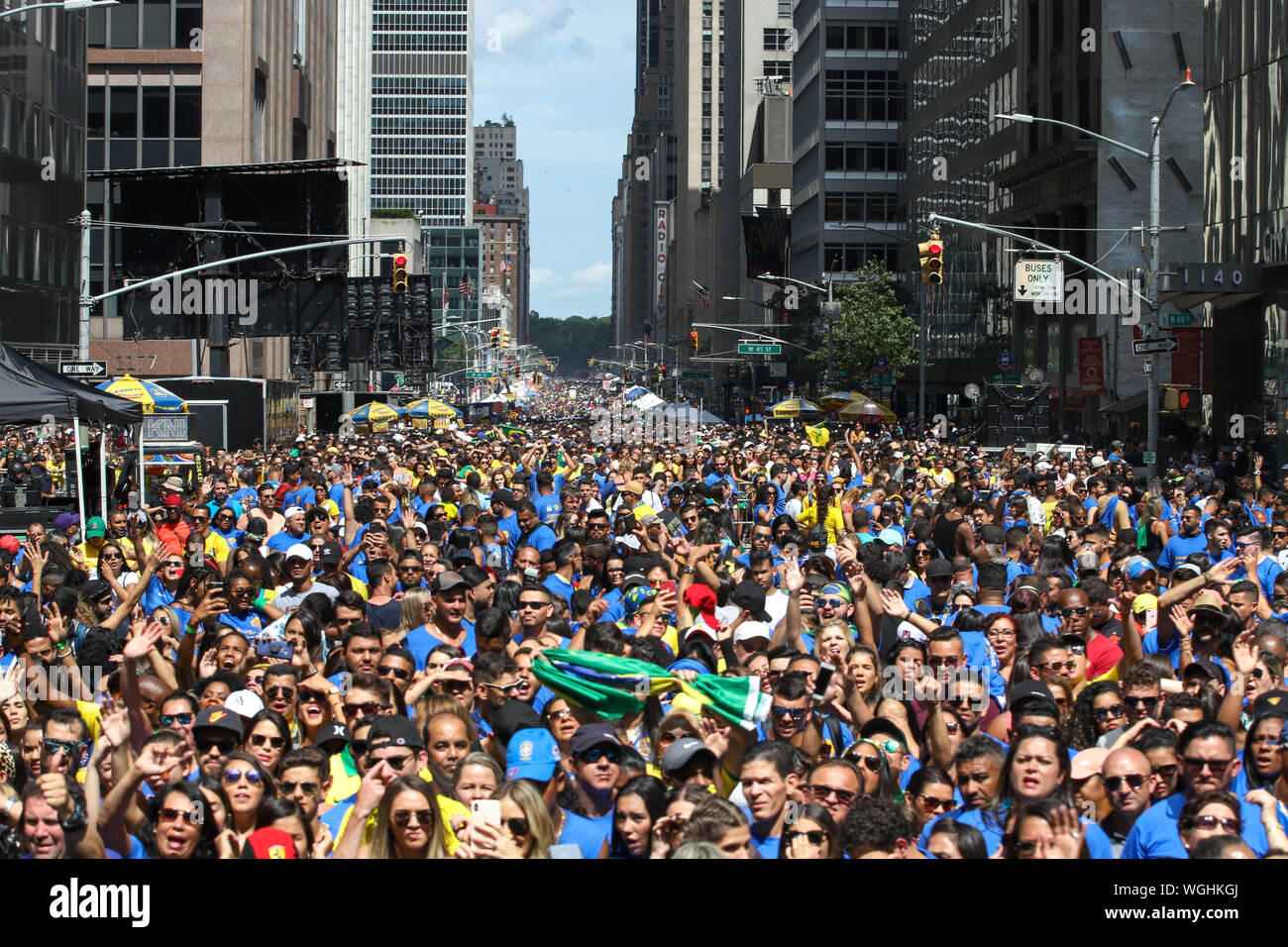 New York, United States. 01st Sep, 2019. Public occupies Sixth Avenue ...