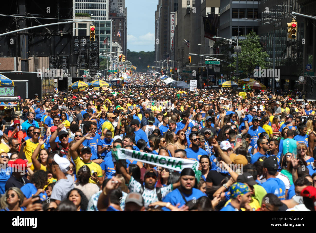 New York, United States. 01st Sep, 2019. Public occupies Sixth Avenue ...