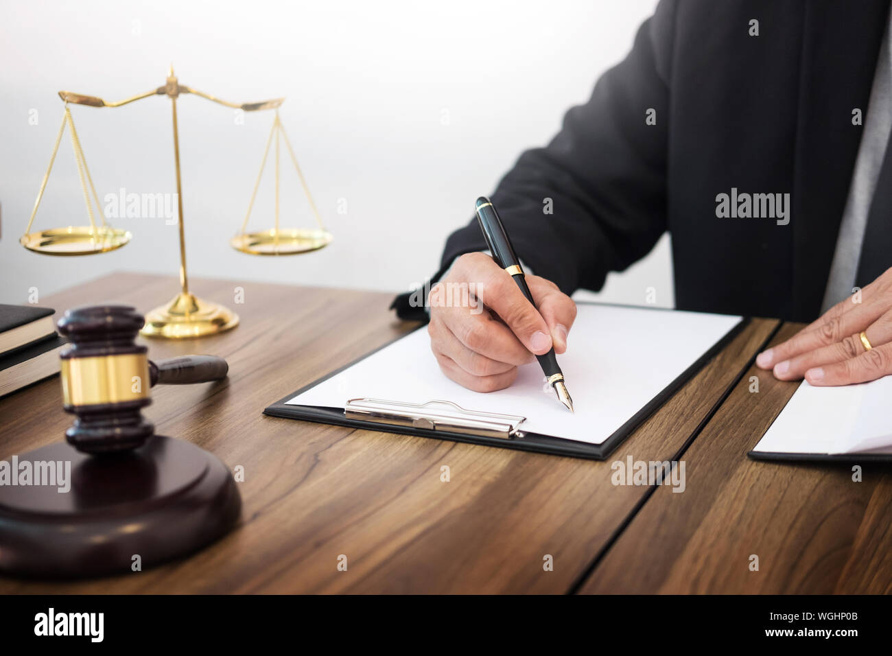 Document justice law sitting table hi-res stock photography and images ...