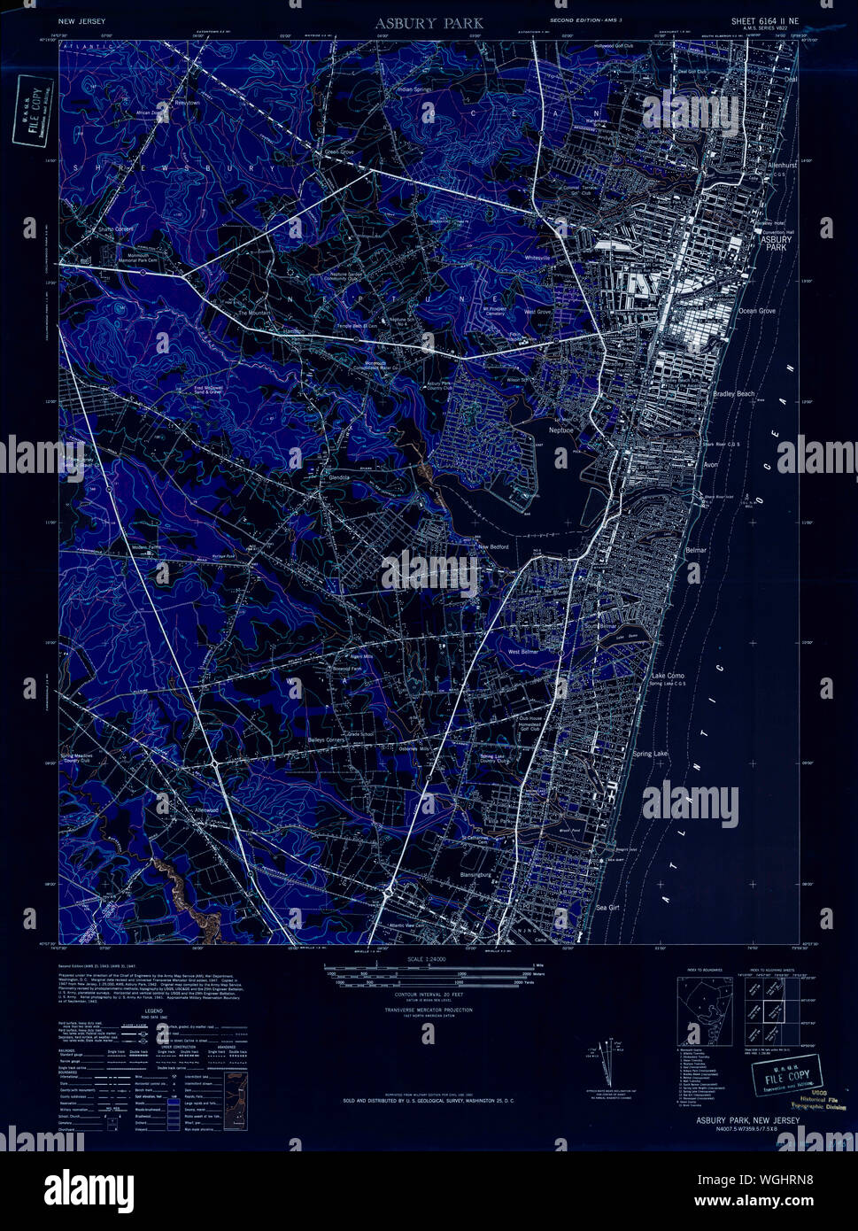 Asbury park map hi-res stock photography and images - Alamy