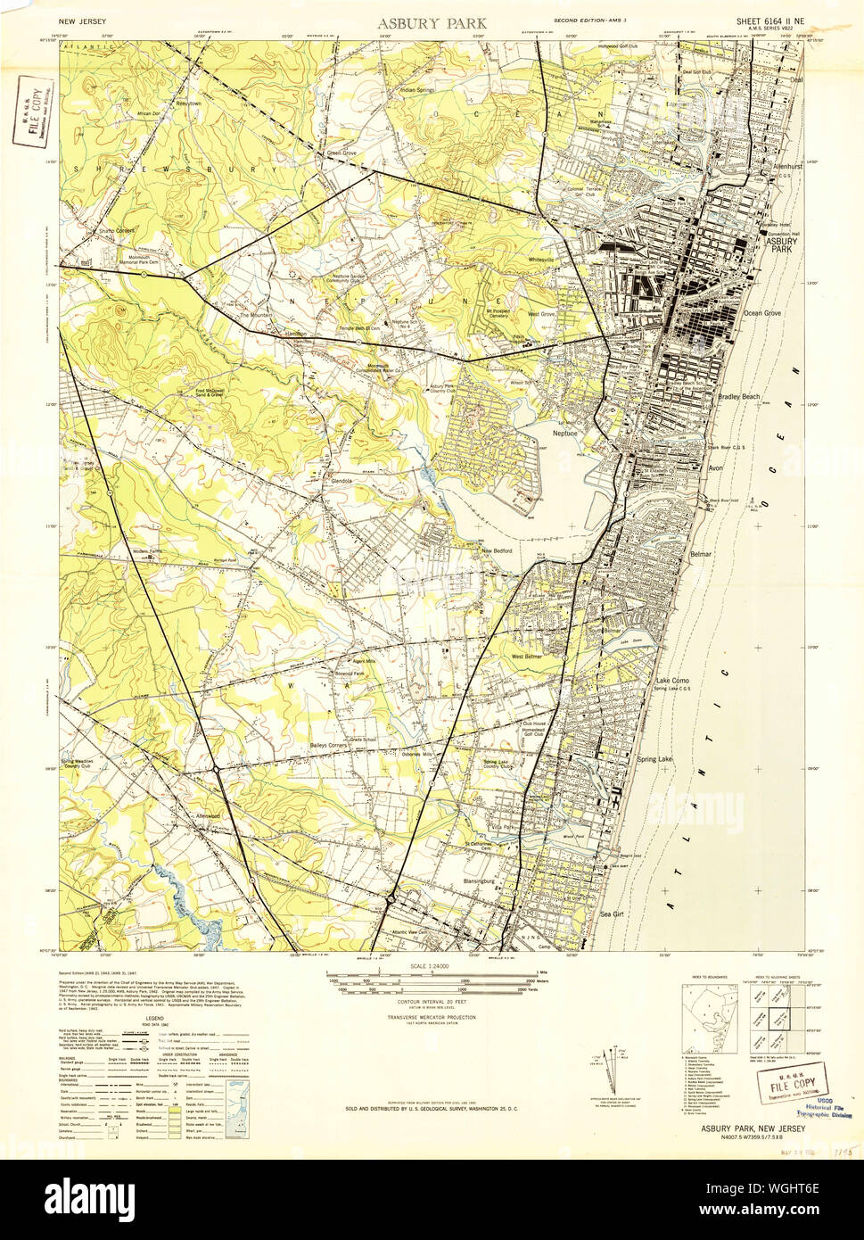 Asbury park map hi-res stock photography and images - Alamy