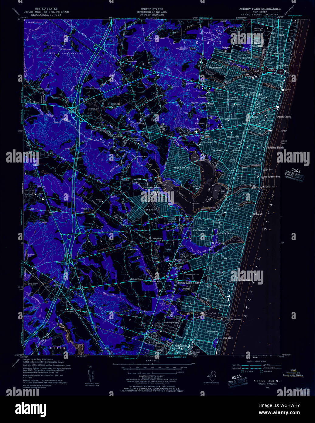 Asbury park map hi-res stock photography and images - Alamy