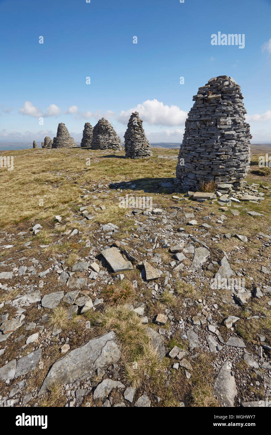 Nine Standards Rigg is the summit of Hartley Fell in the Pennine Hills ...
