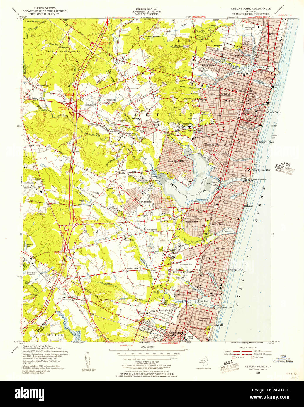 Asbury park map hi-res stock photography and images - Alamy