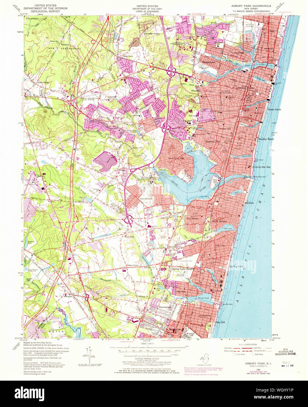 Asbury park map hi-res stock photography and images - Alamy
