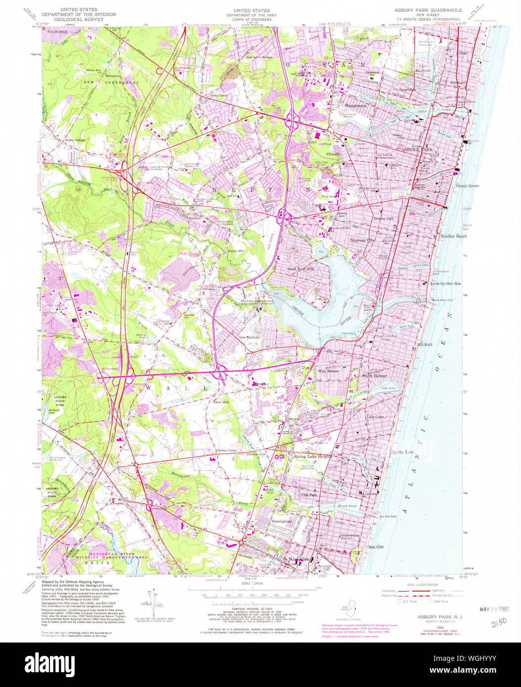 Asbury park map hi-res stock photography and images - Alamy