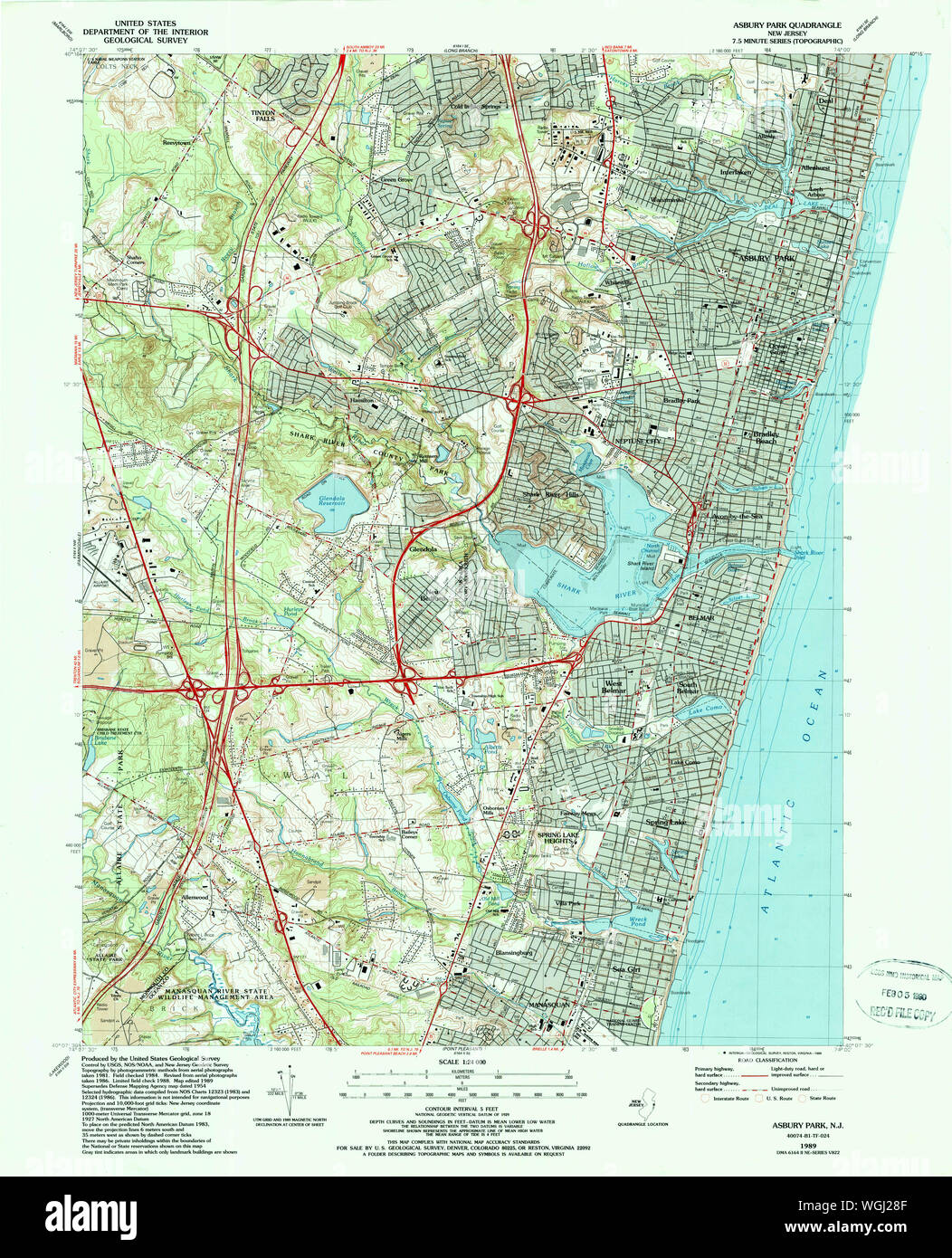 Asbury park map hi-res stock photography and images - Alamy