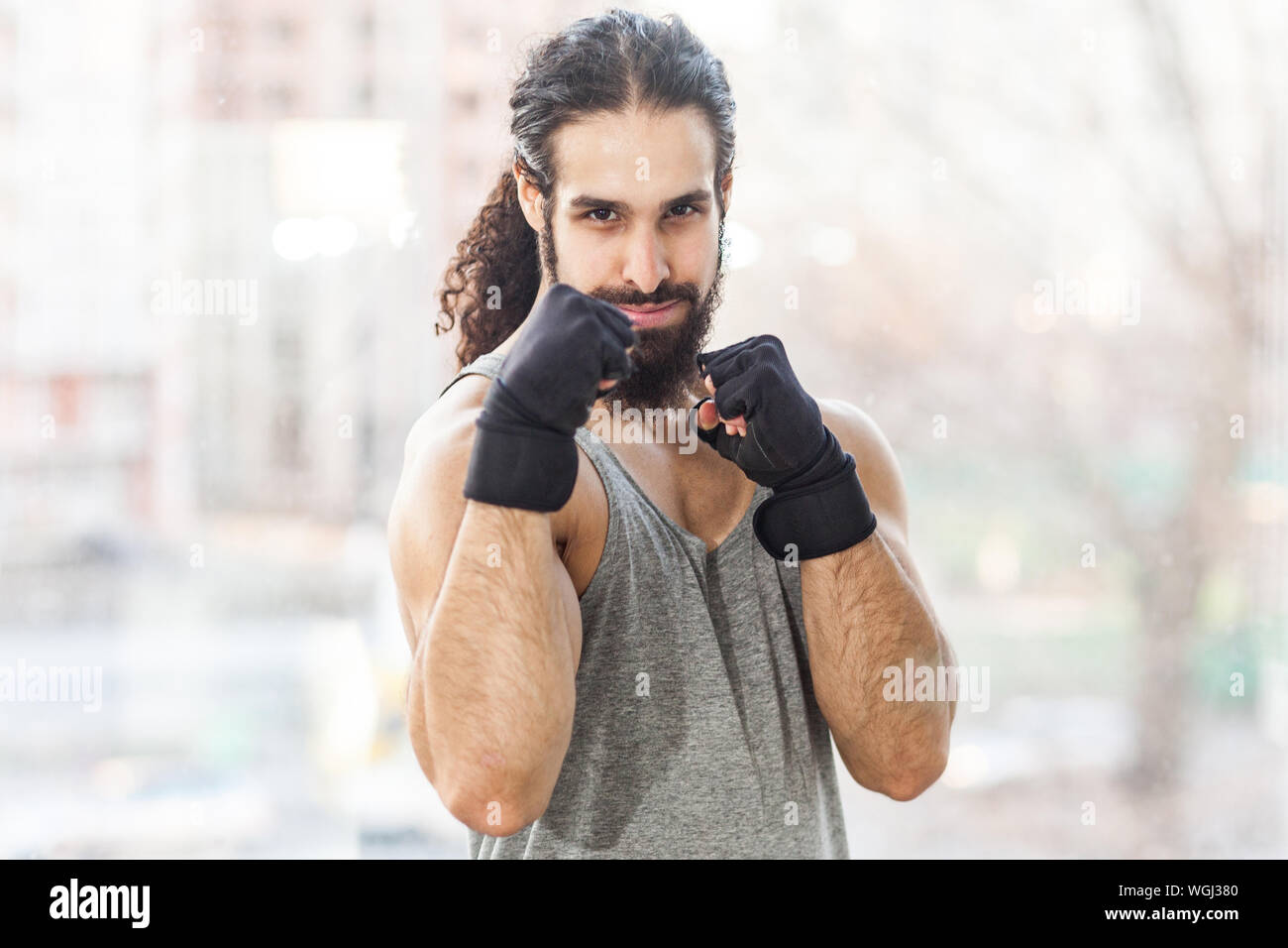 Fighting pose fist young man hi-res stock photography and images - Alamy