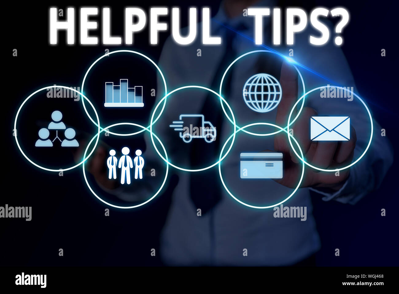 Text sign showing Helpful Tips Question. Business photo text secret ...