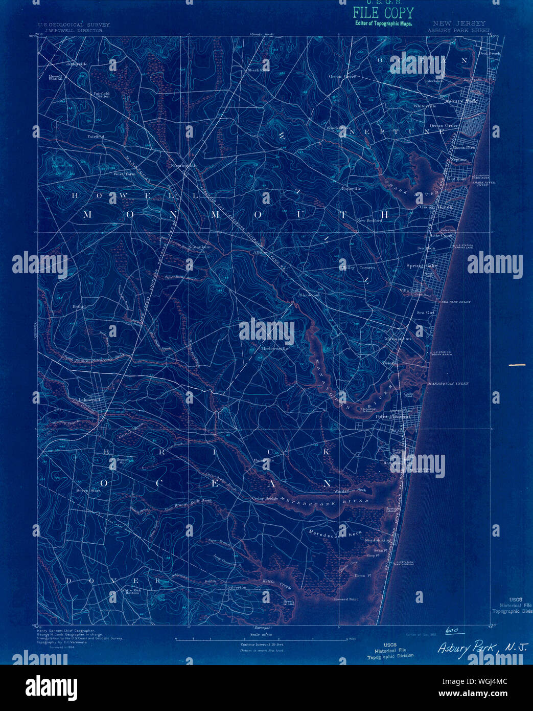Asbury park map hi-res stock photography and images - Alamy