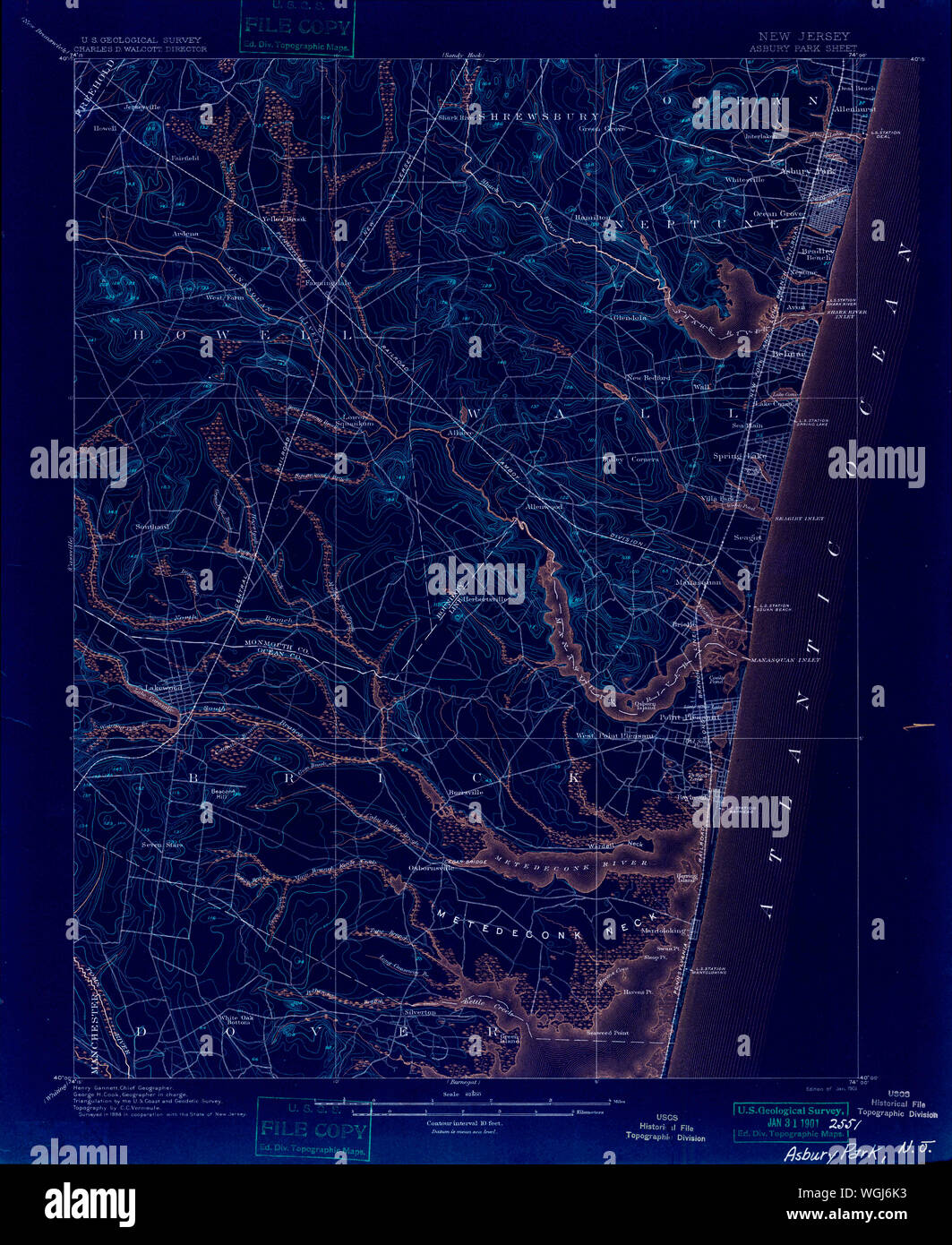 Asbury park map hi-res stock photography and images - Alamy