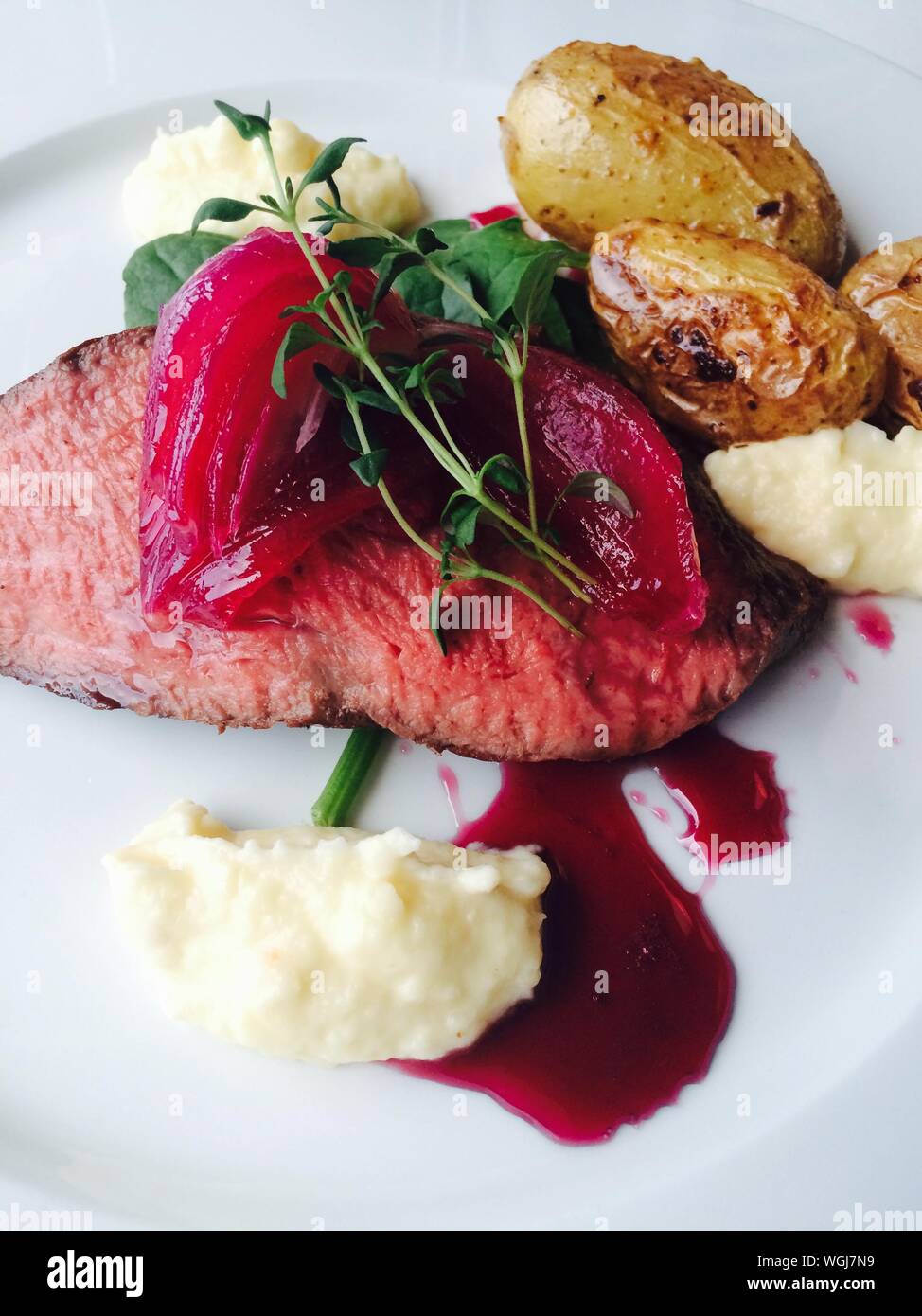 Healthy foods in plate hi-res stock photography and images - Alamy