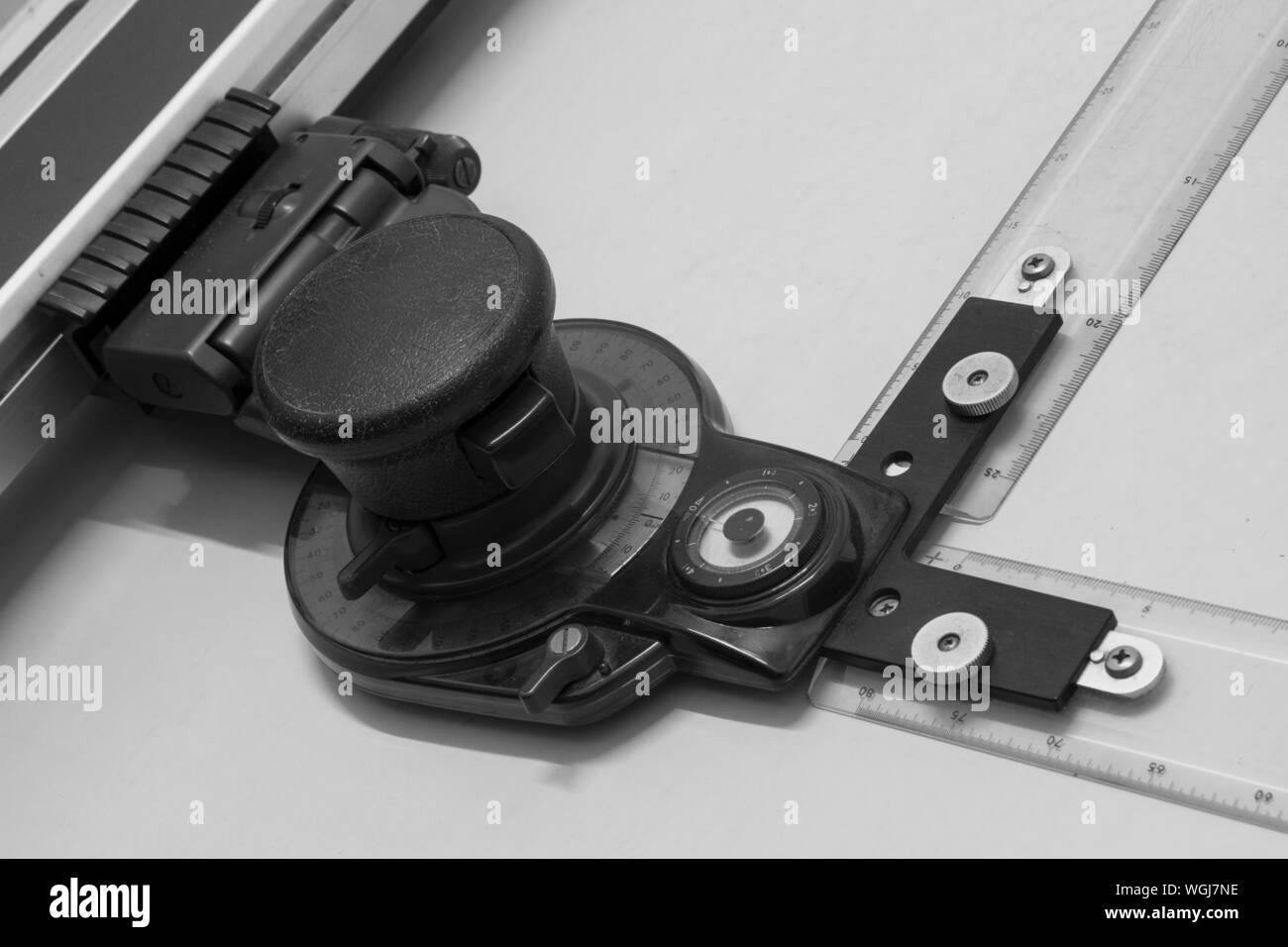 Architecture drawing table instrument close-up picture Stock Photo - Alamy
